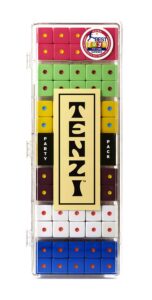 tenzi party pack dice game - a fun, fast frenzy for the whole family - 6 sets of 10 colored dice with storage case - colors may vary