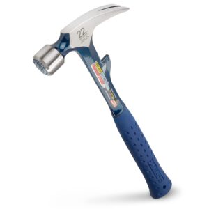 estwing hammertooth hammer - 22 oz straight rip claw with milled face & shock reduction grip - e6-22tm