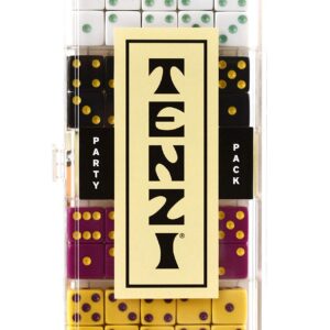 TENZI Party Pack Dice Game - A Fun, Fast Frenzy for The Whole Family - 6 Sets of 10 Colored Dice with Storage Case - Colors May Vary