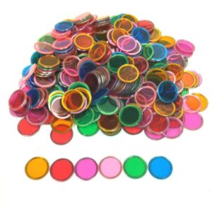 tapp collections bingo transparent chips 300-pk - assorted colors