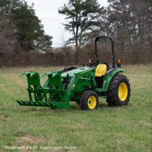 Titan Attachments 72in Root Grapple Bucket Attachment Fits John Deere Loaders, Hook and Pin Connection