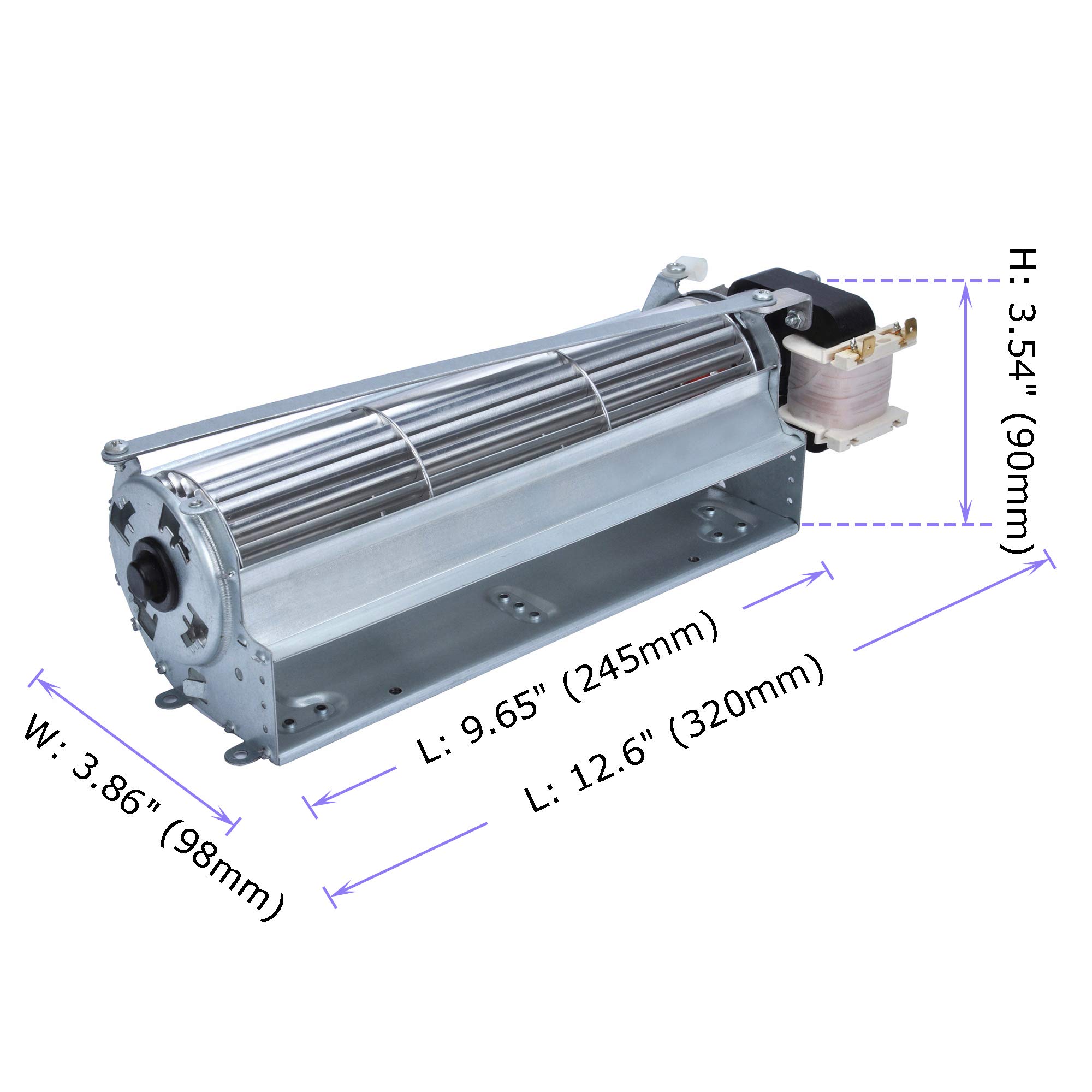 Durablow MFB007 GFK4, FK12, FK24 Replacement Fireplace Blower Fan Unit for Monessen, Vermont Castings, Majestic, Temco, Lopi, Rotom R7-RB12, 910-331/P (MFB007)