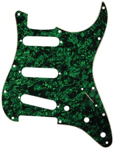 d’andrea strat pickguards for electric guitar, green pearl