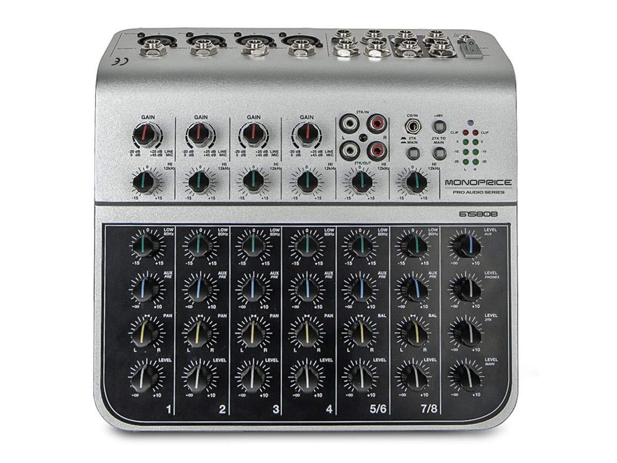 Monoprice 615808 8-Channel Audio Mixer with USB