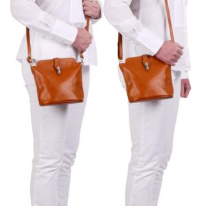 PRIMO SACCHI Italian Soft Leather Hand Made Small White Cross Body or Shoulder Bag Handbag Purse