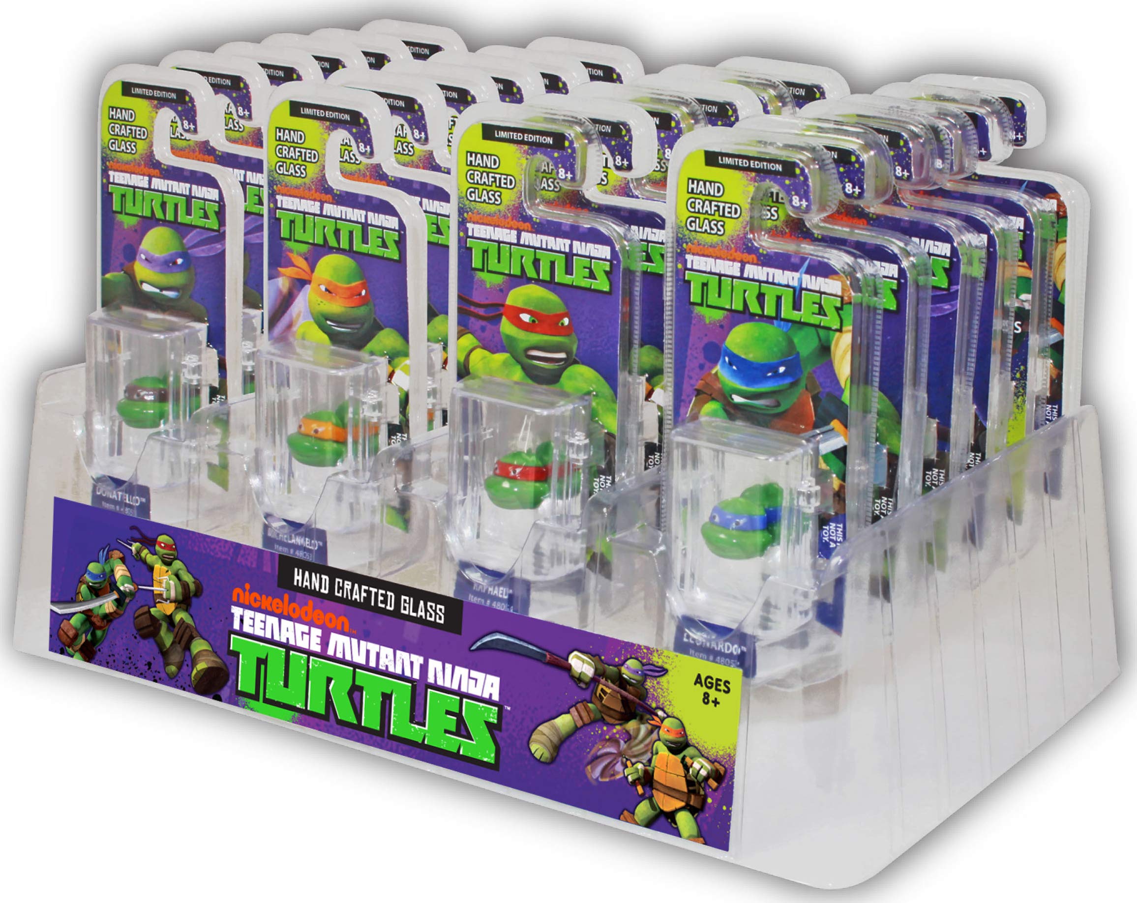 Teenage Mutant Ninja Turtles Glassworld Assorted Miniature Glass Figures Collectible (Pack of 24)