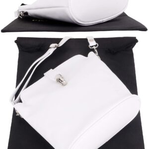 PRIMO SACCHI Italian Soft Leather Hand Made Small White Cross Body or Shoulder Bag Handbag Purse