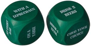 beistle 30426 st. patrick decision dice game, 2 dices per game