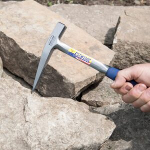 ESTWING Rock Pick - 13 oz Geology Hammer with Milled Face & Shock Reduction Grip - E3-13PM