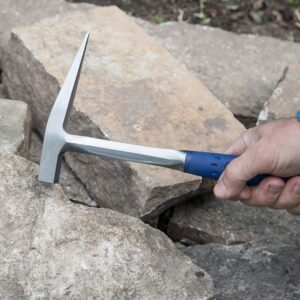 ESTWING Rock Pick - 13 oz Geology Hammer with Milled Face & Shock Reduction Grip - E3-13PM