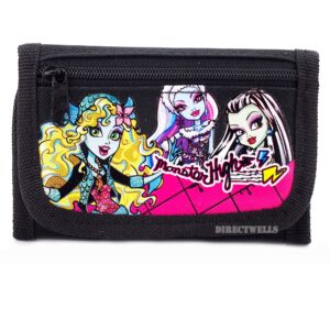 monster high tri-fold wallet -black - girls