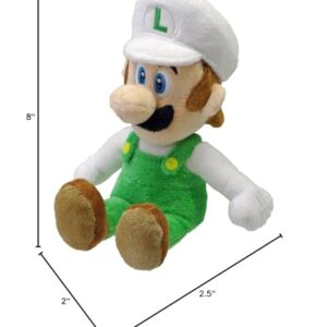 Nintendo Little Buddy 1250 Super Mario 8" Fire Luigi Plush