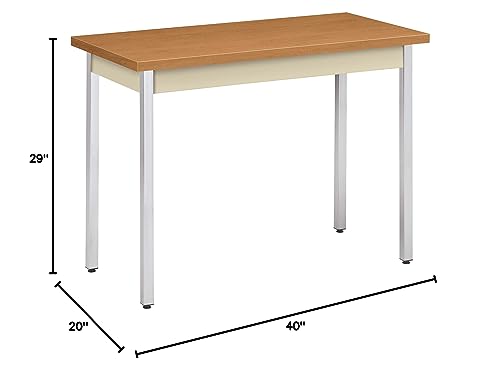 HON UTM2040CLCHR Utility Table, 40-Inch x20-Inch x29-Inch, Harvest/Putty