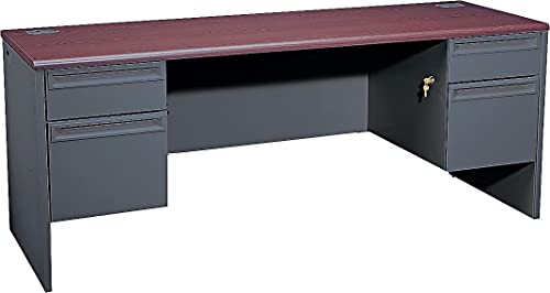 HON 38854NS 38000 Series Kneespace Credenza, 72w x 24d x 29-1/2h, Mahogany/Charcoal