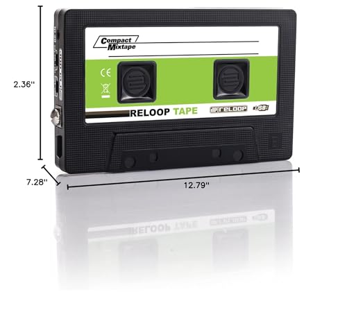 Reloop Tape - USB Tape Recorder with Retro Cassette Look, Black