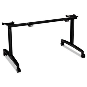 hon huddle table tops flip-top base kit, 24" x 60-72", black