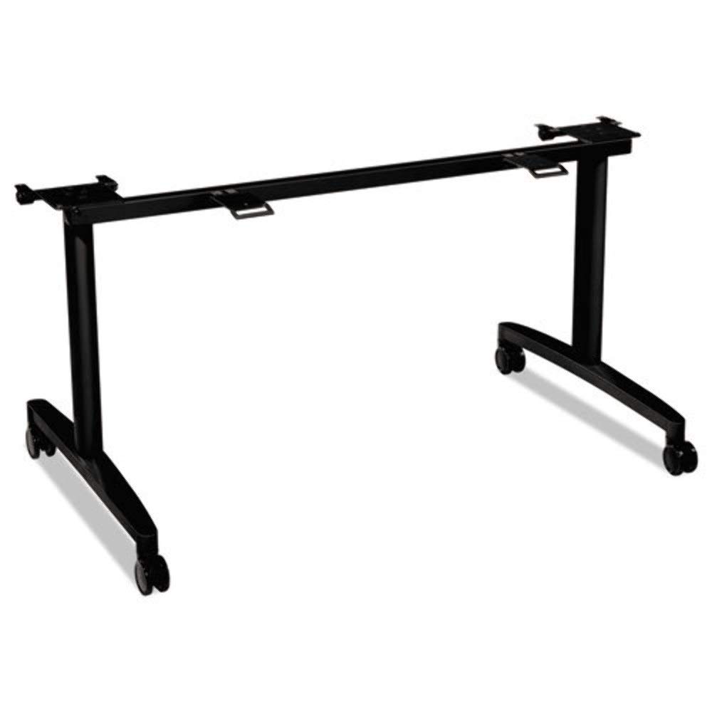 HON Huddle Table Tops Flip-Top Base Kit, 24" x 60-72", Black