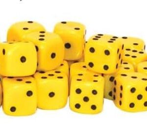 30 x Yellow Spot Dice - 10mm