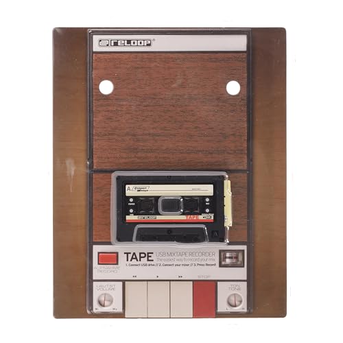 Reloop Tape - USB Tape Recorder with Retro Cassette Look, Black