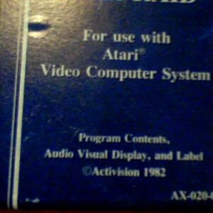 1982 Activision Presents "River Raid" Video Game Cartridge for Atari 2600---blue Image Label Version #Ax-020-04 (Activision Presents River Raid for Use with Atari Video Game System---program Contents Audio Visual Display, and Label---activision 1982 Ax-02