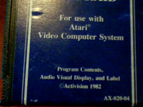 1982 Activision Presents "River Raid" Video Game Cartridge for Atari 2600---blue Image Label Version #Ax-020-04 (Activision Presents River Raid for Use with Atari Video Game System---program Contents Audio Visual Display, and Label---activision 1982 Ax-02