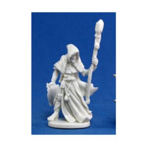 reaper 77040: satheras, male warlock - dark heaven bones plastic miniature