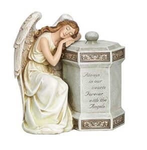 joseph's studio by roman -11.75" h garden angel with memorial box, outdoor memorial decor