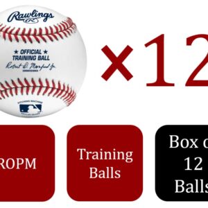 Rawlings | FLAT SEAM Pitching Machine Training Baseballs | ROPM | Leather Cover | Durable Kevlar Seam | 12 Count