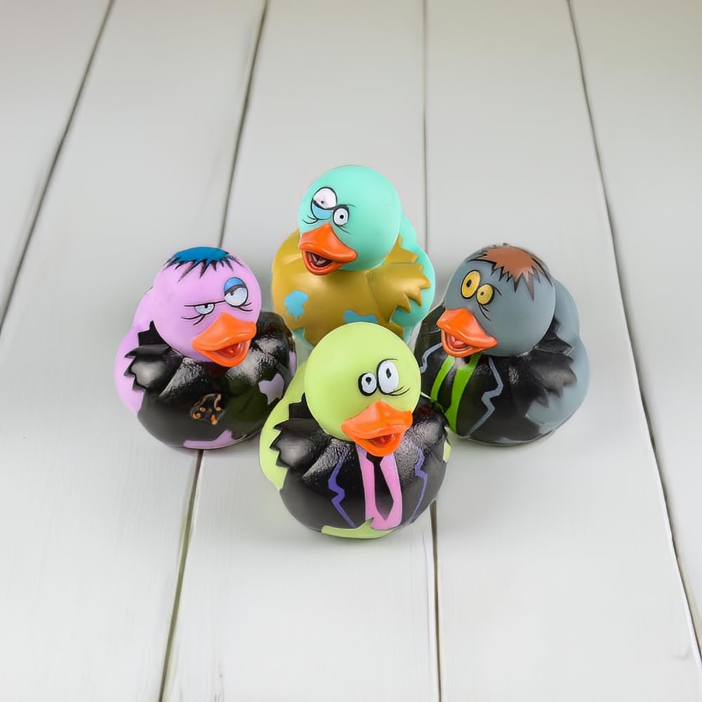 2-inch Zombie Rubber Duckies (Bulk Pack of 12 Ducks)