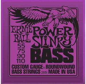 ernie ball 2831 power slinky nickel wound electric bass strings (55-110)