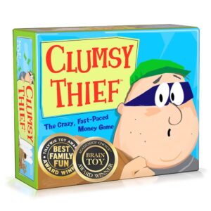 melon rind clumsy thief money math game for kids ages 8+, fun educational family math game, kid's learning game for confidence building, math card game for 3-6 players adding to 100