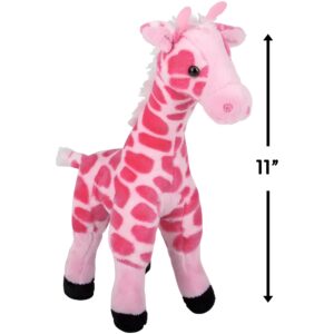 Rhode Island Novelty Pink Giraffe Plush | 11 Inches Long (1-Unit)