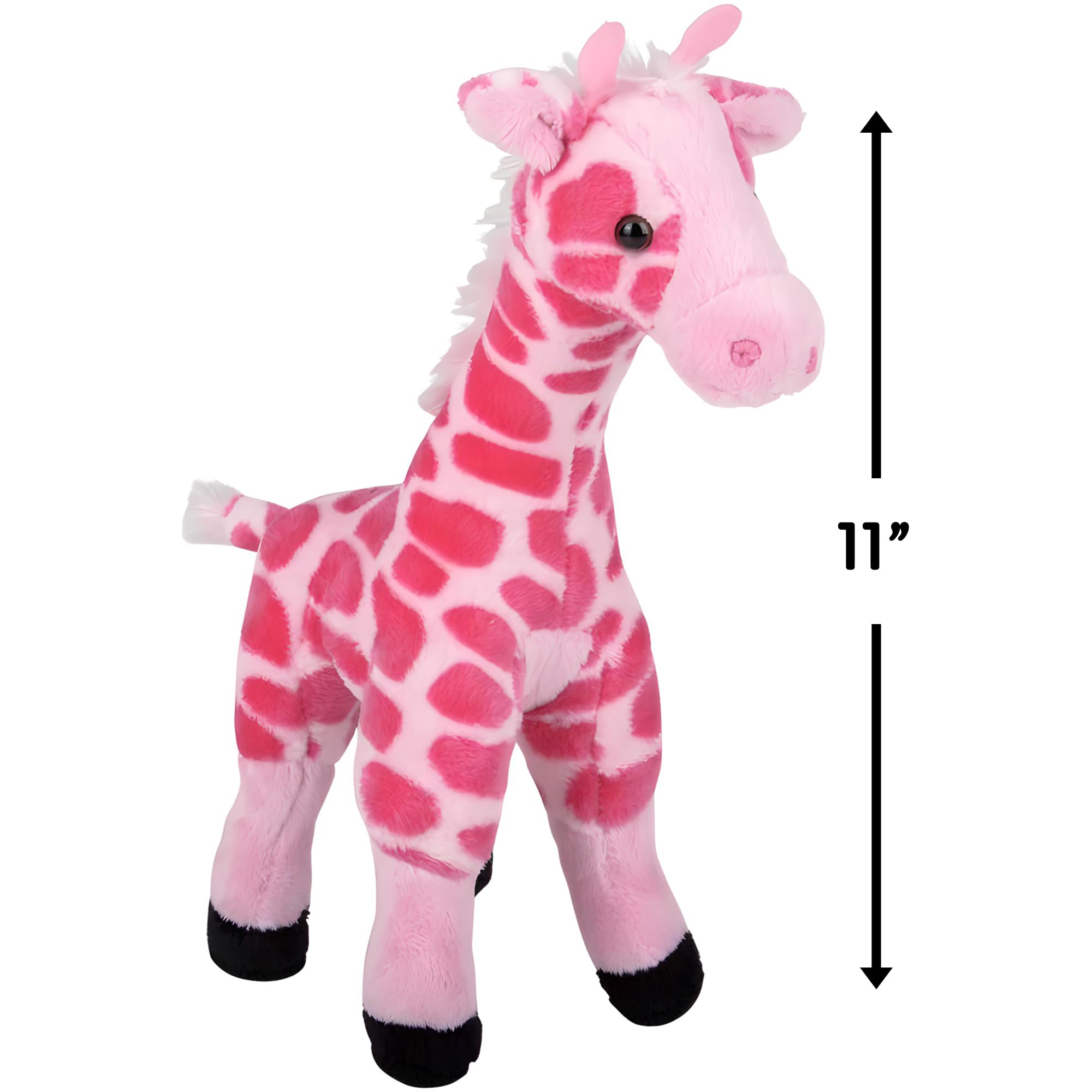 Rhode Island Novelty Pink Giraffe Plush | 11 Inches Long (1-Unit)