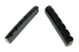 2pc. electric & acoustic guitar nuts (6 string) - black plastic