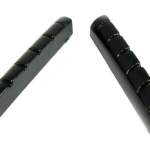 2pc. Electric & Acoustic Guitar Nuts (6 string) - Black Plastic