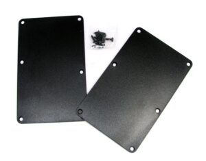 2pc. black plastic electric guitar cover plates with screws