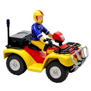 character options fireman sam quad bike vehicle, push along vehicle, scaled play, imaginative play, preschool toys