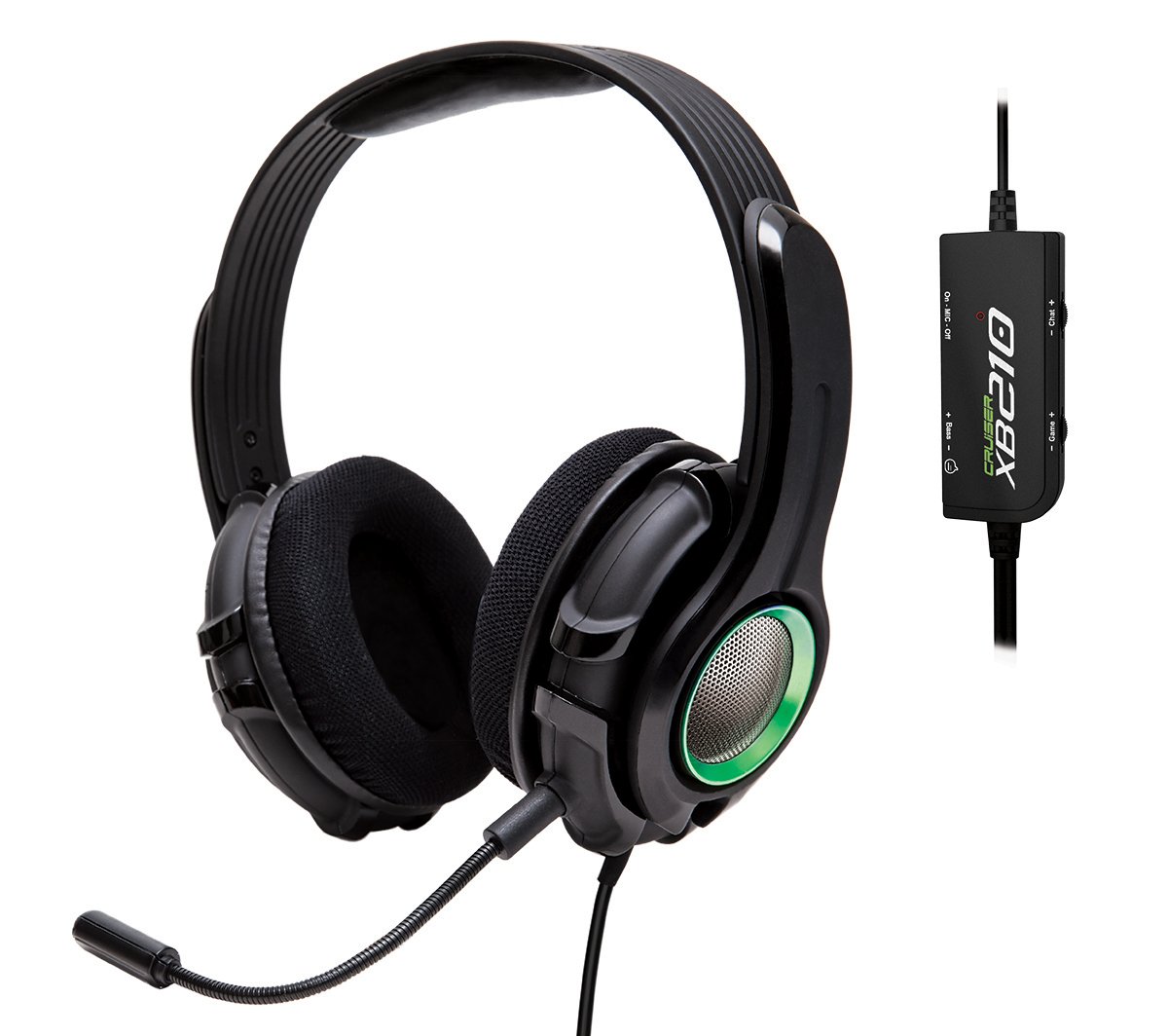 GamesterGear Cruiser XB210 Bass Quake Stereo Gaming Headset with Detachable Boom Mic for Xbox 360