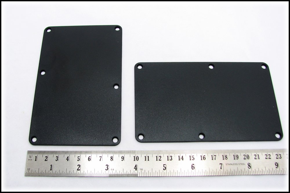 2pc. Black Plastic Electric Guitar Cover Plates with Screws