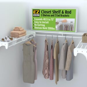 ez shelf expandable closet kit with end brackets