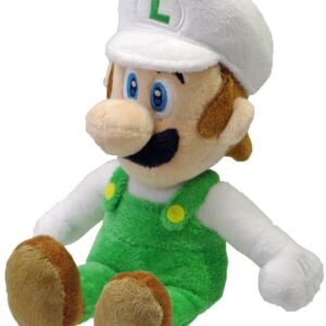 Nintendo Little Buddy 1250 Super Mario 8" Fire Luigi Plush