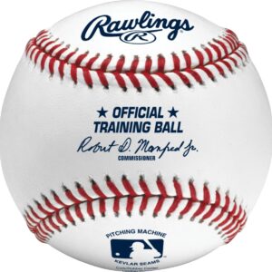 Rawlings | FLAT SEAM Pitching Machine Training Baseballs | ROPM | Leather Cover | Durable Kevlar Seam | 12 Count