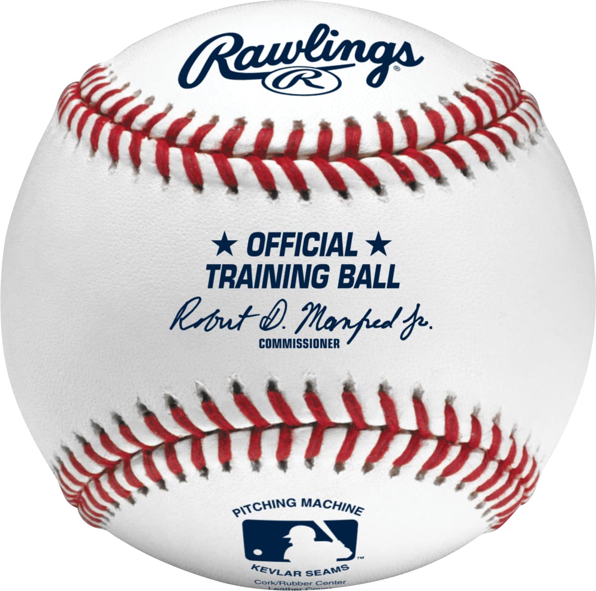 Rawlings | FLAT SEAM Pitching Machine Training Baseballs | ROPM | Leather Cover | Durable Kevlar Seam | 12 Count