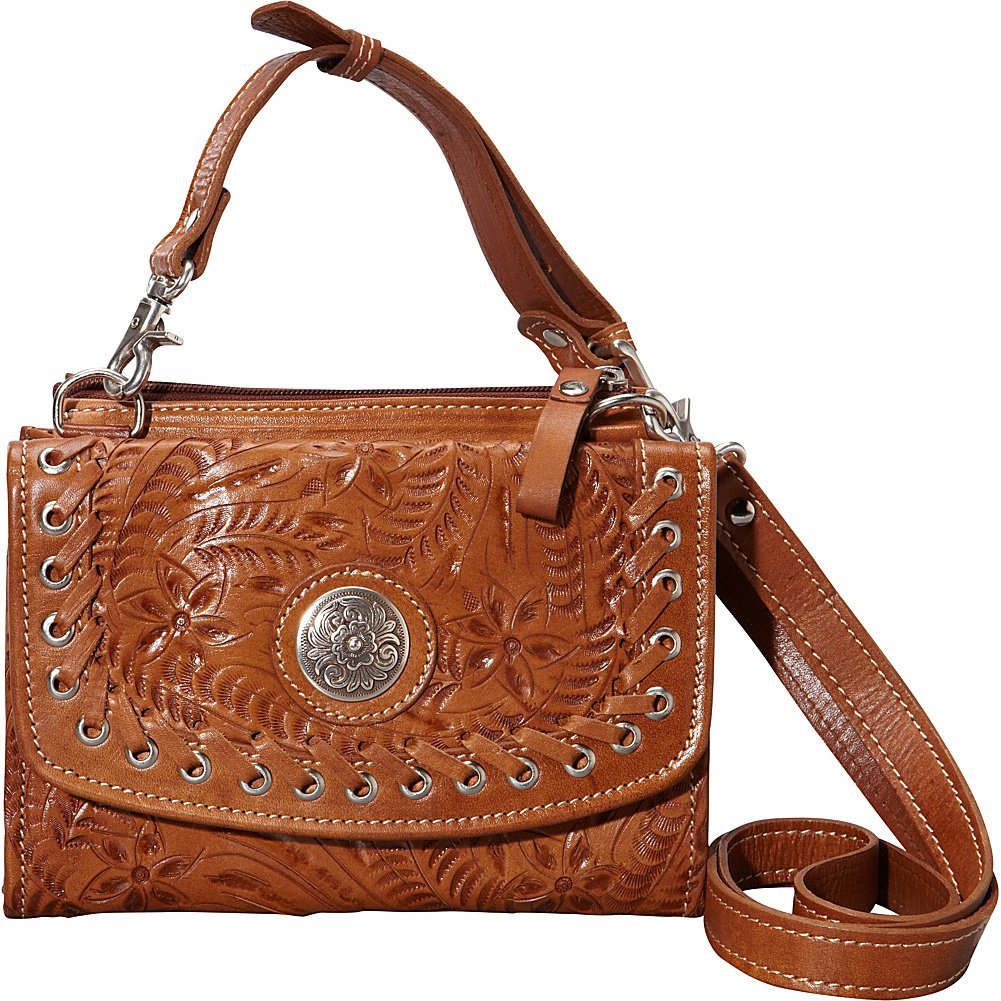 American West Texas 2 Step Grab-and-Go Combination Bag Shoulder Bag Golden Tan One Size