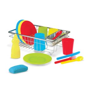 Melissa & Doug Let's Play House Wash and Dry Dish Set (24 pcs)