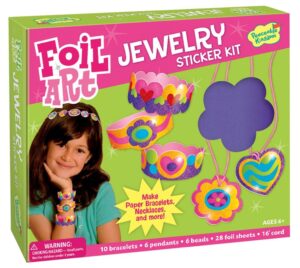 peaceable kingdom sticker crafts make my own foil art sticker jewelry kit for kids