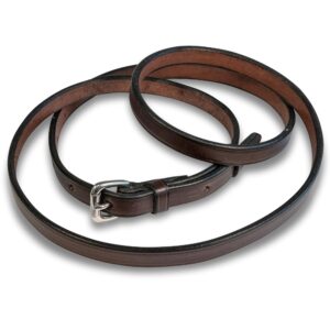 nunn finer neck grab strap leather (havanna stainless steel)