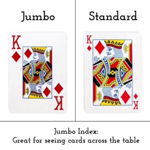 Brybelly 12 Decks of Playing Cards|Poker Wide Size (6 Red/6 Blue)|Plastic Coated Cards for Poker, Blackjack| Jumbo Index