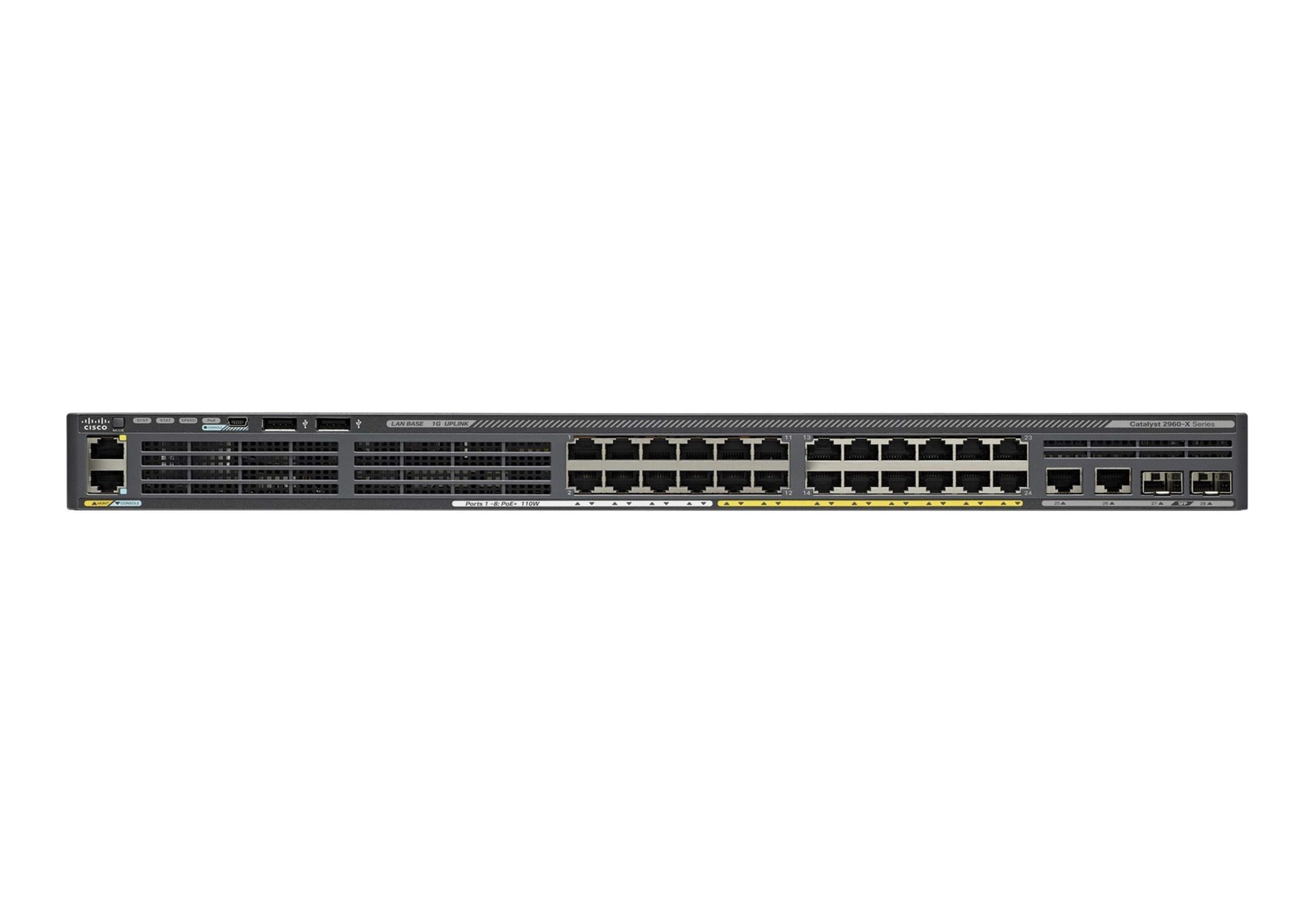 Cisco Catalyst WS-C2960X-24PS-L 24 Port Ethernet Switch with 370 Watt PoE