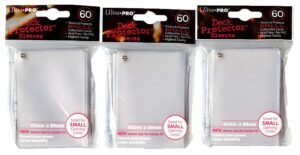 ultra pro card supplies yugioh sized deck protector sleeves clear 60count x3 by